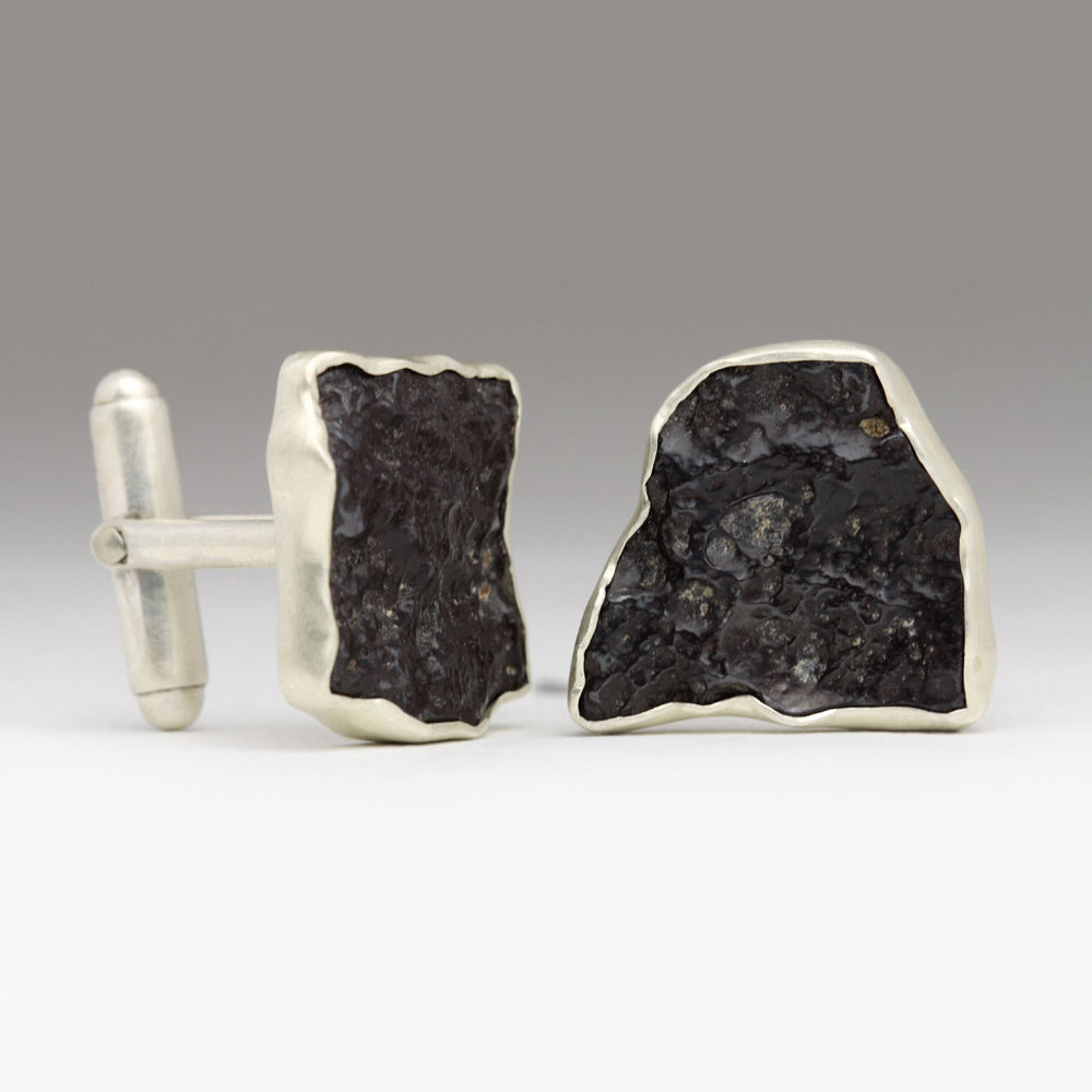 Silver and Meteorite Cufflinks – Justin Duance