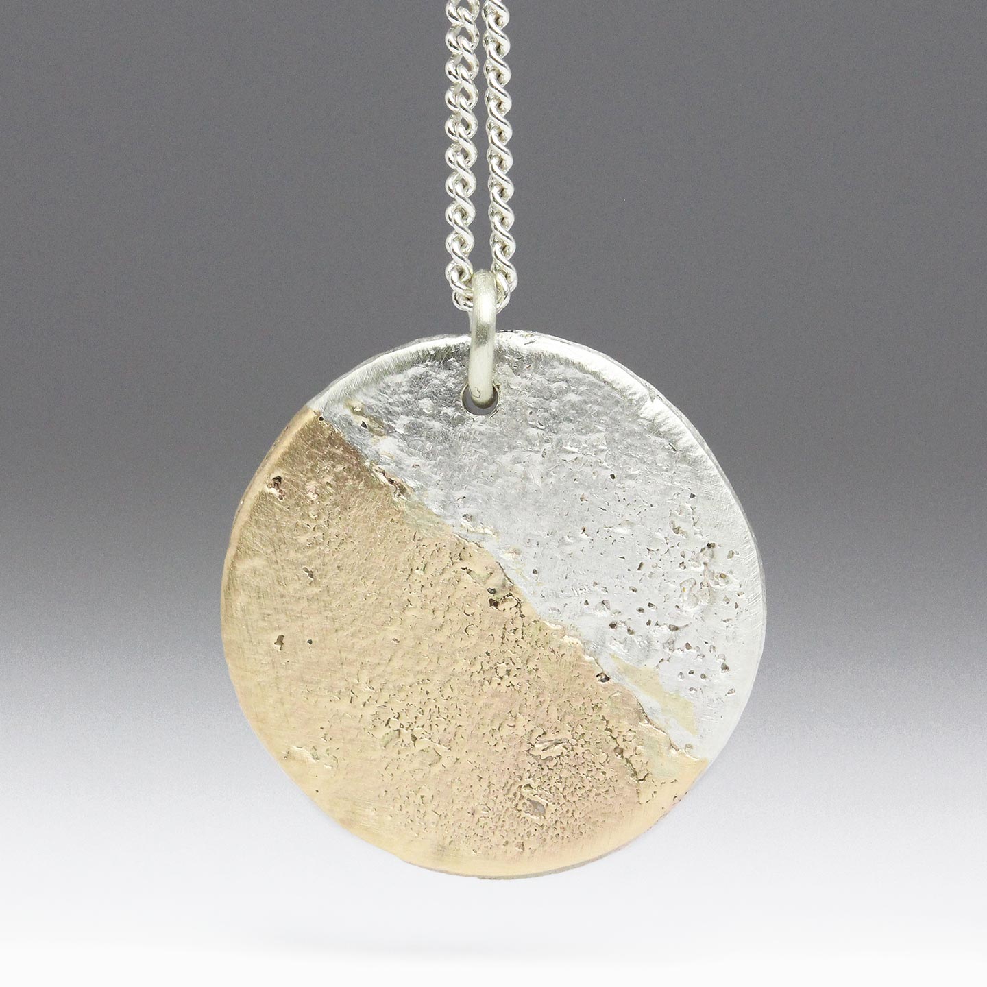 Two-Tone Yellow Gold and Silver Pendant - Off the Bench Peg – Justin Duance